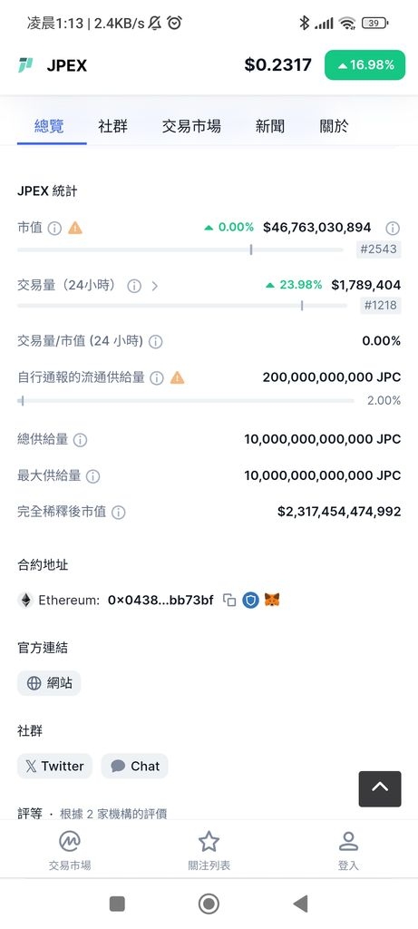 睇唔透，JPEX 隻JPC 市值都仲有467億，今日交易過百萬 - 吹水台 - 香港高登討論區