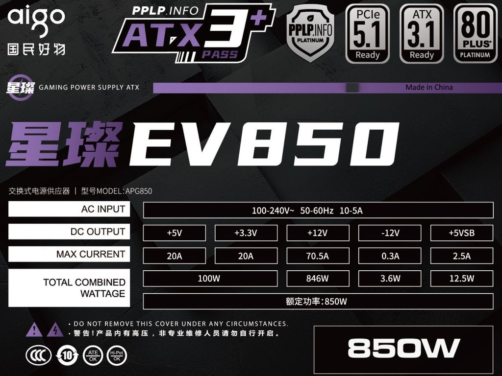 五舊幾水850W白金全模組火牛 仲有OC Mode.... - 硬件台 - 香港高登討論區