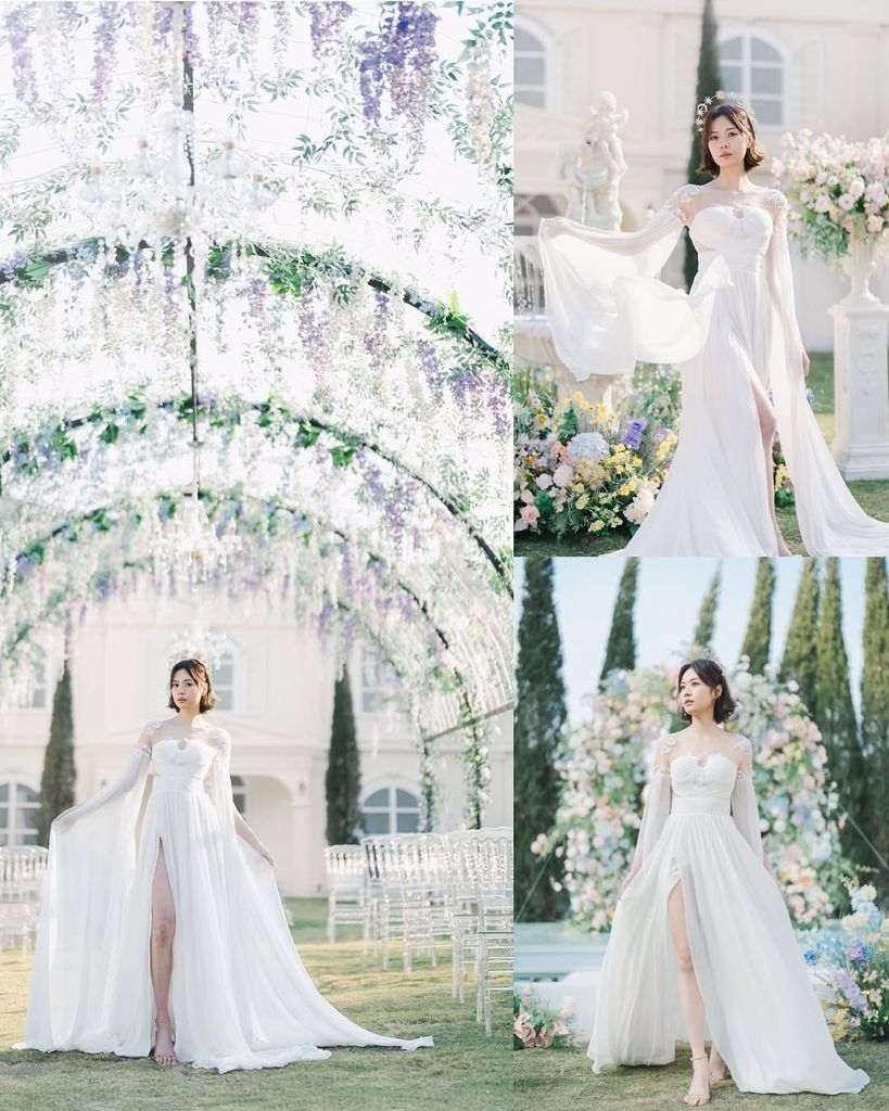 [A0]游嘉欣IG晒開衩婚紗「婚照」大Show白滑長腿 網民均送上祝福 - 娛樂台 - 香港高登討論區